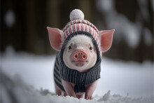 Winter Pig Free Stock Photo - Public Domain Pictures