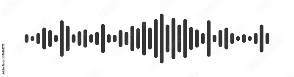 Image vectorielle Stock Voice message icon. Audio wave illustration ...