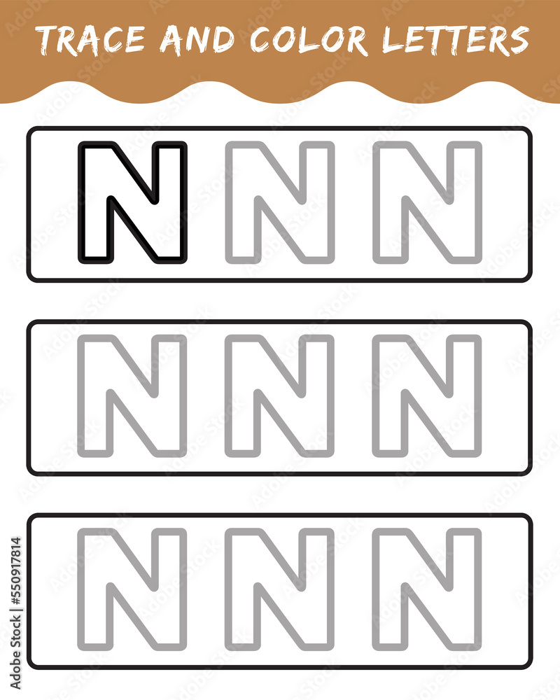 Trace letters for kindergarten and preschool kids. Write and color ...