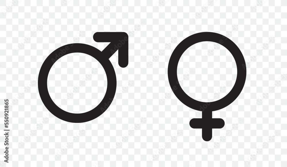 Gender symbol vector on transparent background Stock Vector | Adobe Stock