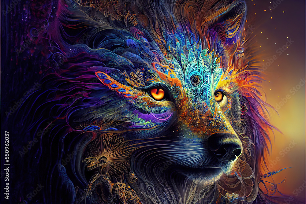Nature, Animals, Made By AI, Artificial Intelligence Stock Illustration ...