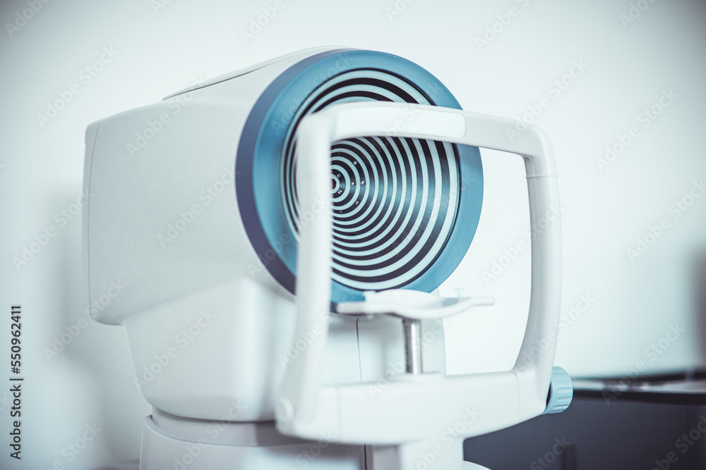 Optical biometer and full corneal topographer. measures axial length ...