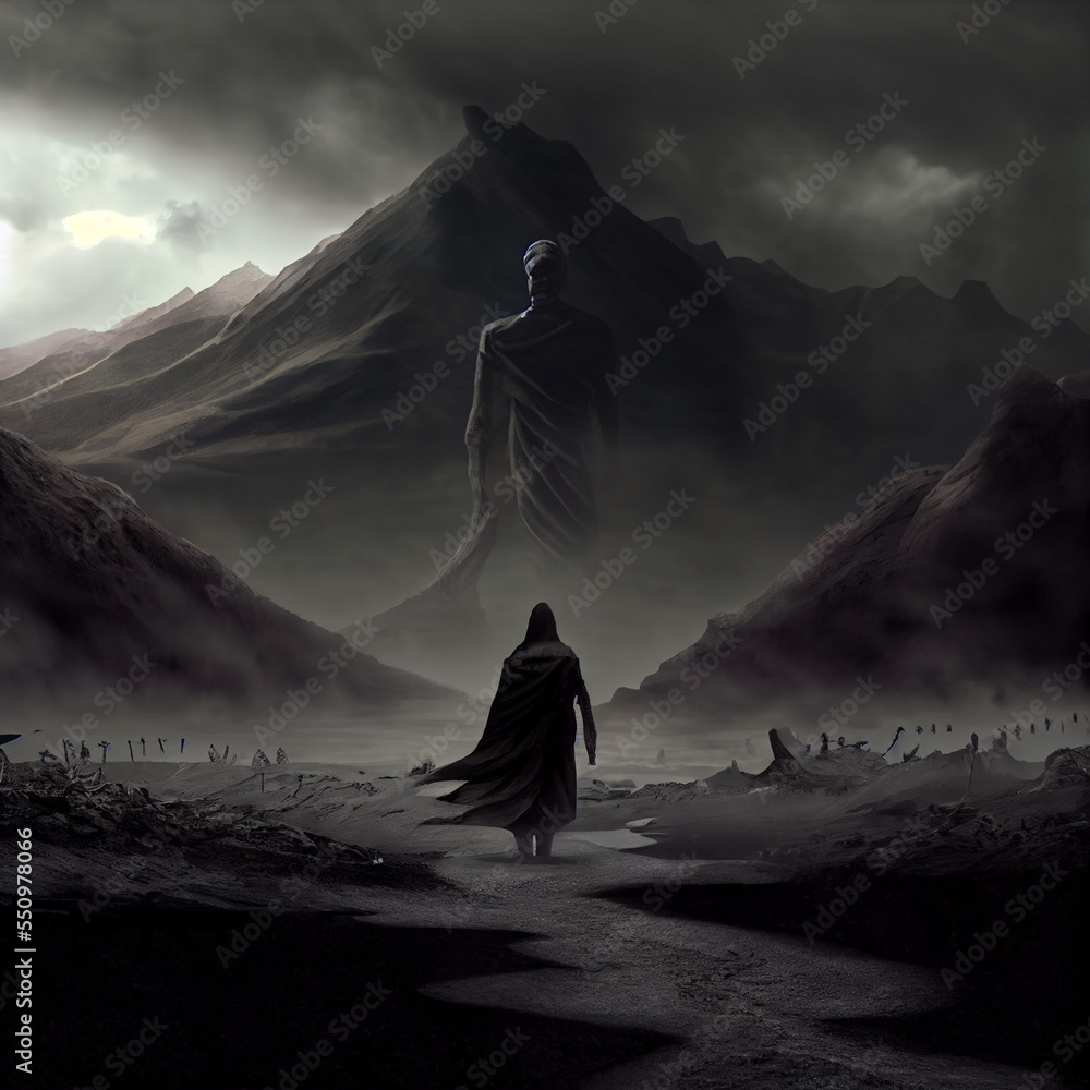 The Shadow of the Valley of Death, AI Stock Illustration | Adobe Stock