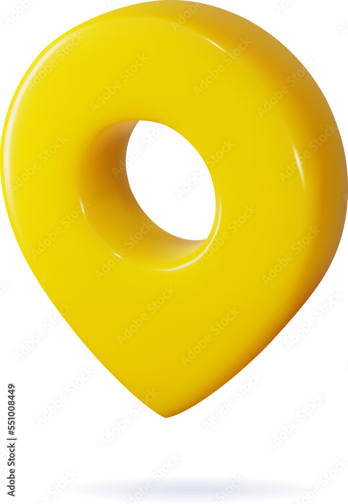 GPS location icon for navigation checkpoint, isolated map pin indicates ...