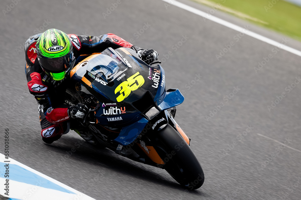 Cal Cruthlow of Great Briton on the WithU Yamaha RNF MotoGP Team Yamaha ...