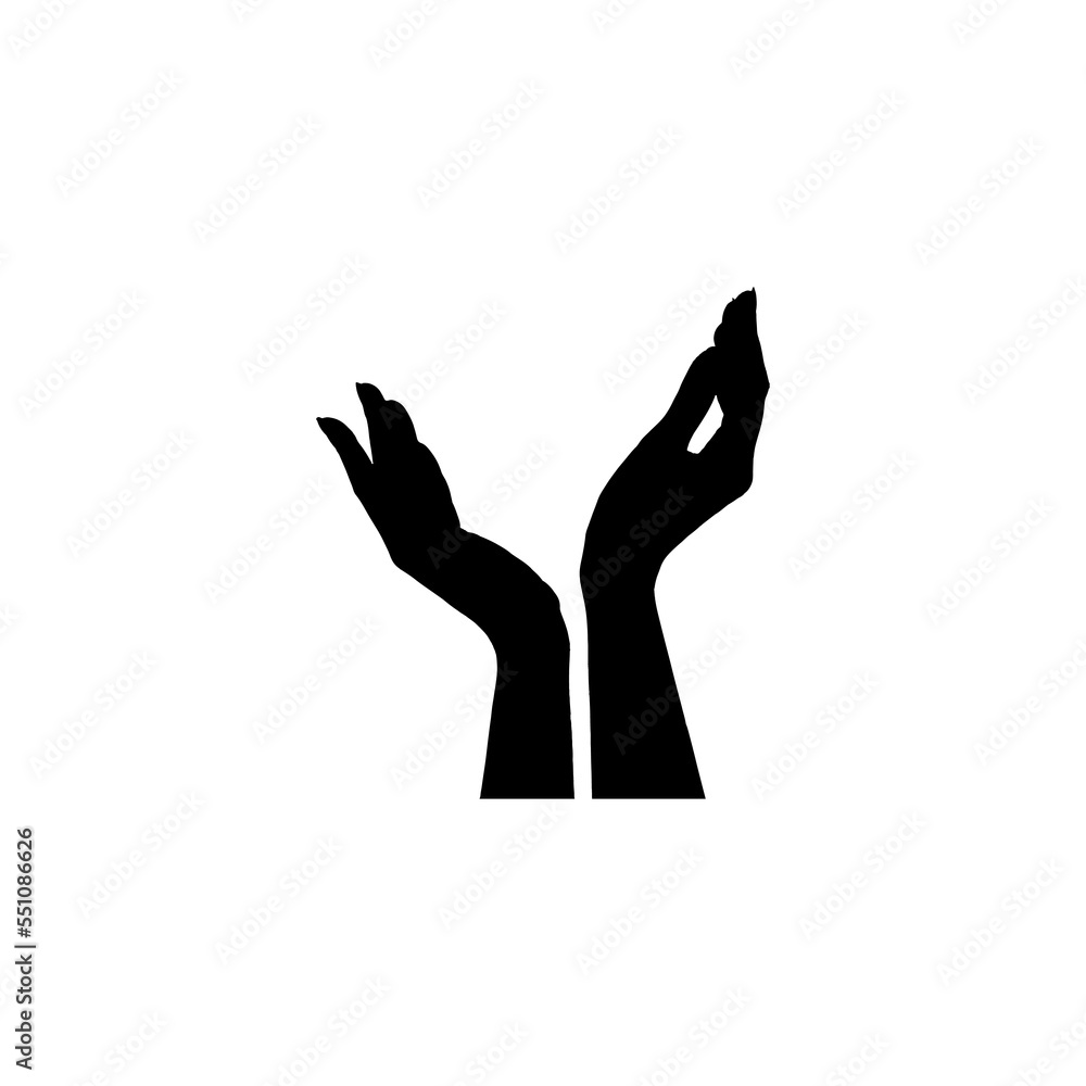 Clapping hands icon. Simple style congratulation poster background ...