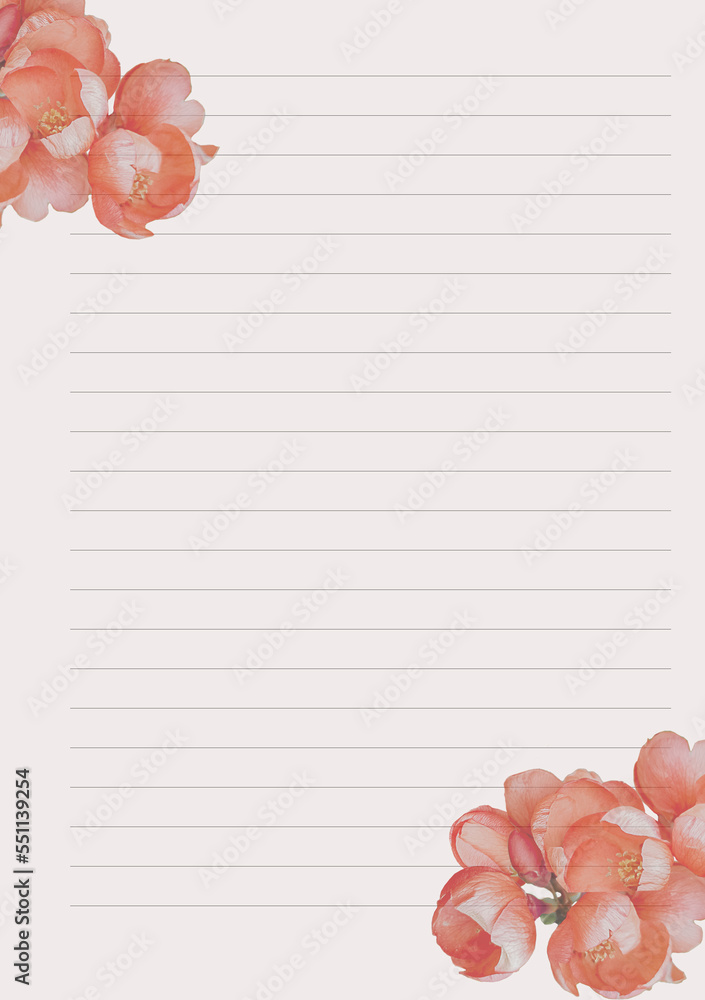 Sheet for notepad No. 3. Paper for printing. A sheet of notepad with ...