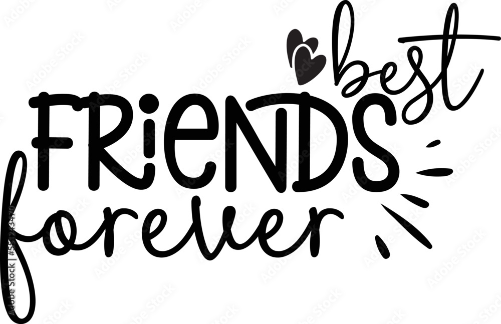 Best Friends Forever SVG Stock Vector | Adobe Stock