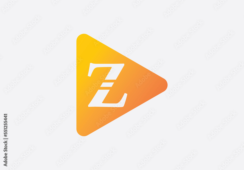 Play button icon logo and play button symbol image with letters Stock ...