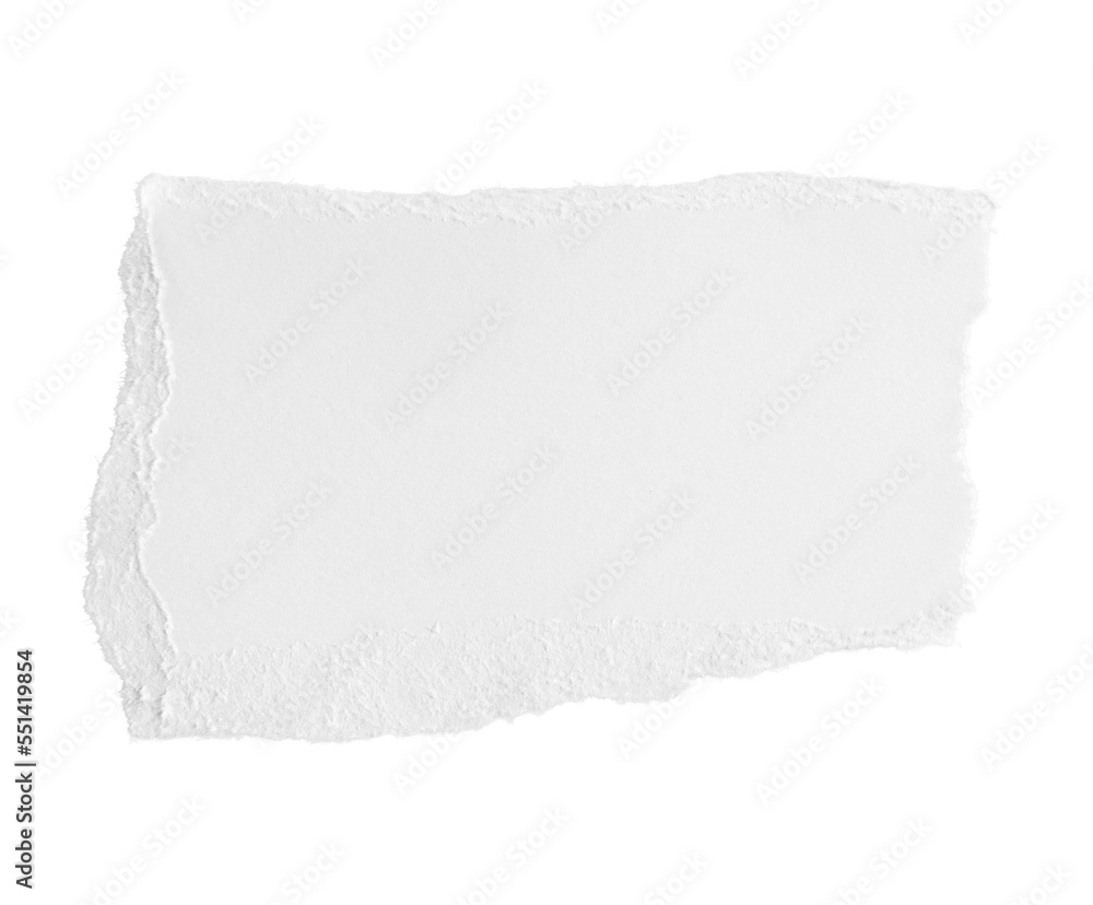White ripped piece of paper isolated on transparent background PNG file ...