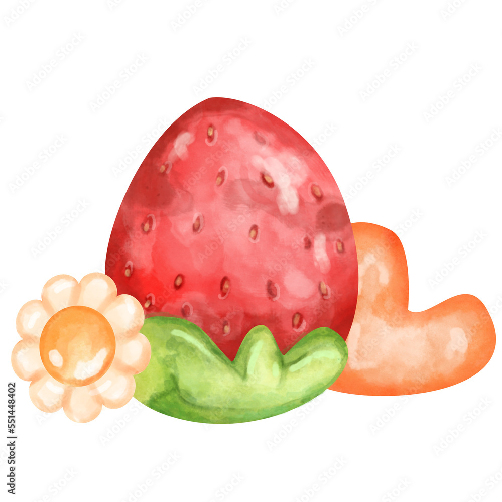 Strawberries Clipart Pack, Watercolor Strawberry Clip Art, Pink ...