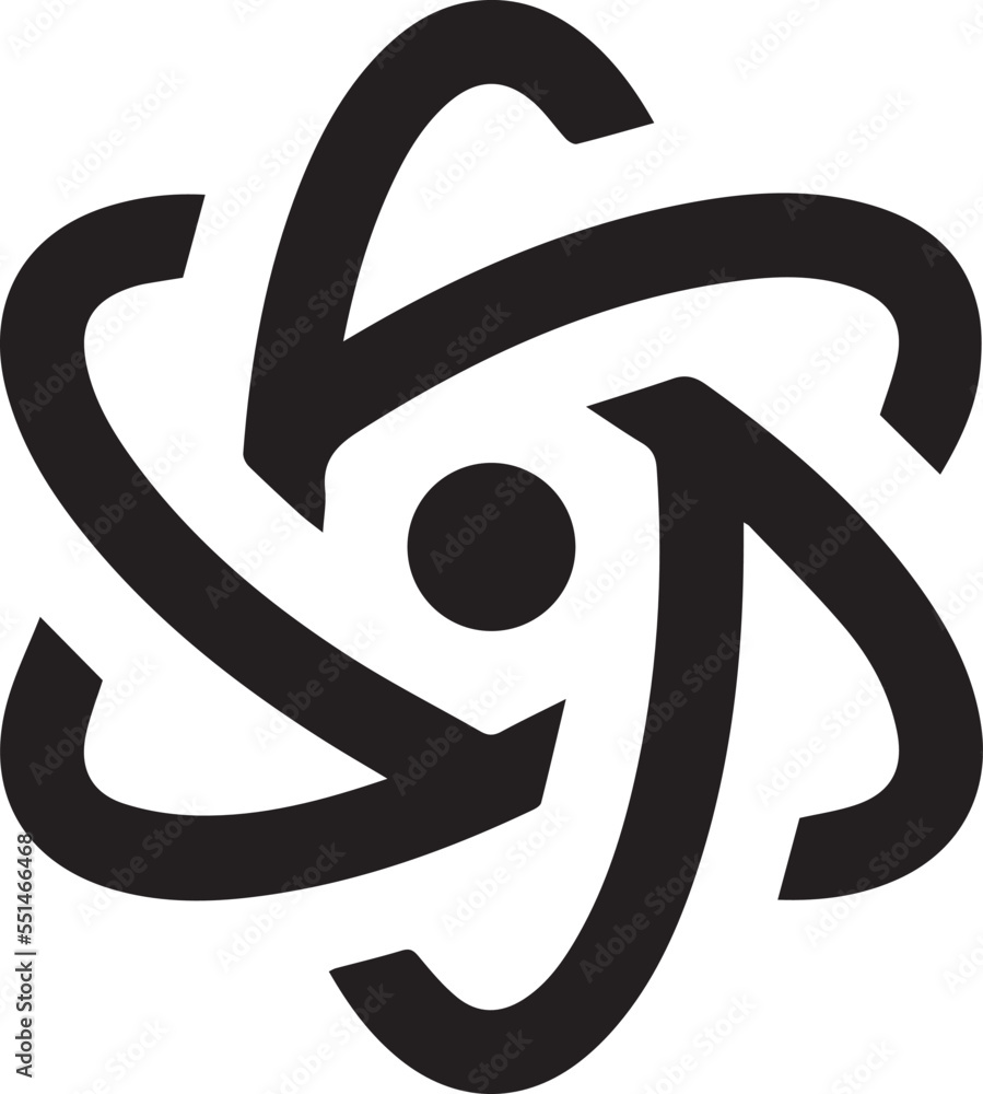 เวกเตอร์ Stock Molecular atom neutron laboratory Icon Vector physics ...