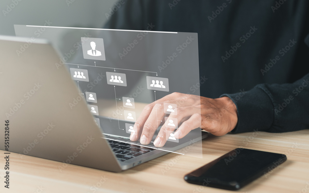 Business process and workflow automation with flowchart. Organization ...