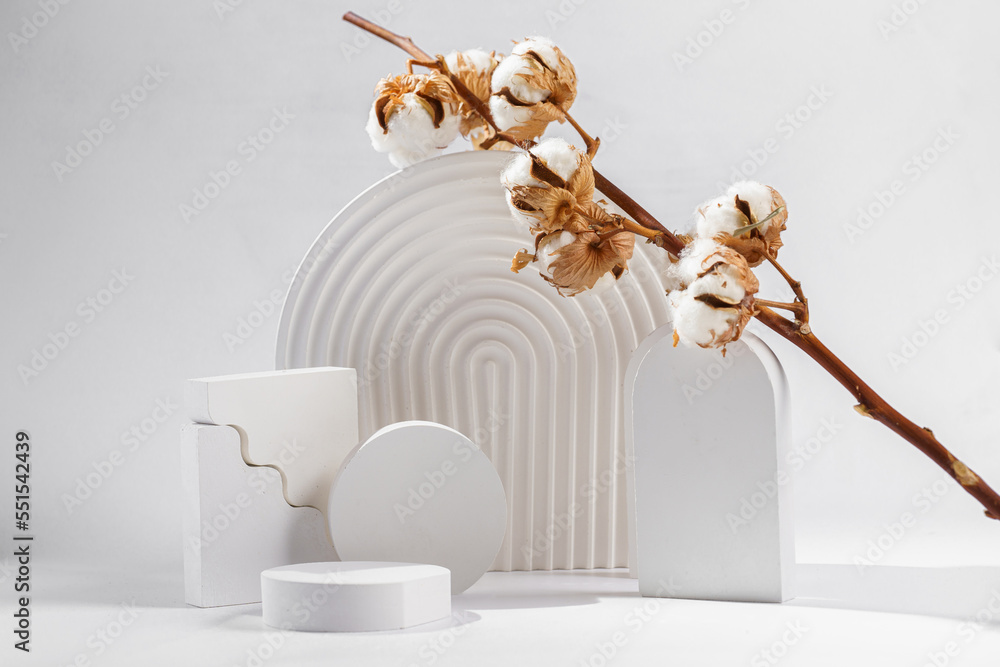 White props for product photography on white seamless background - half ...