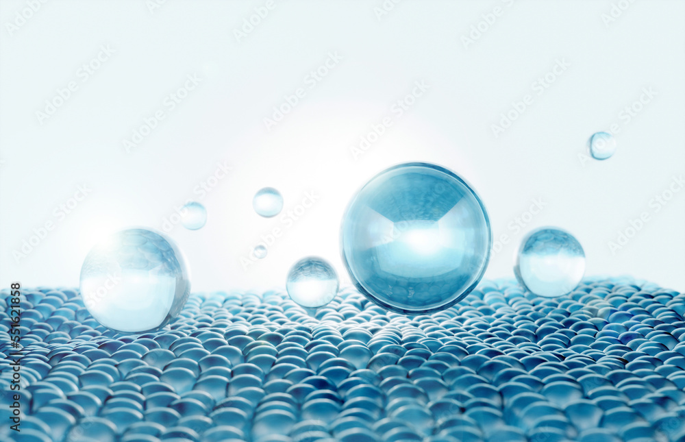 Cosmetics Essence molecule, collagen, Vitamin or Serum drop water for ...