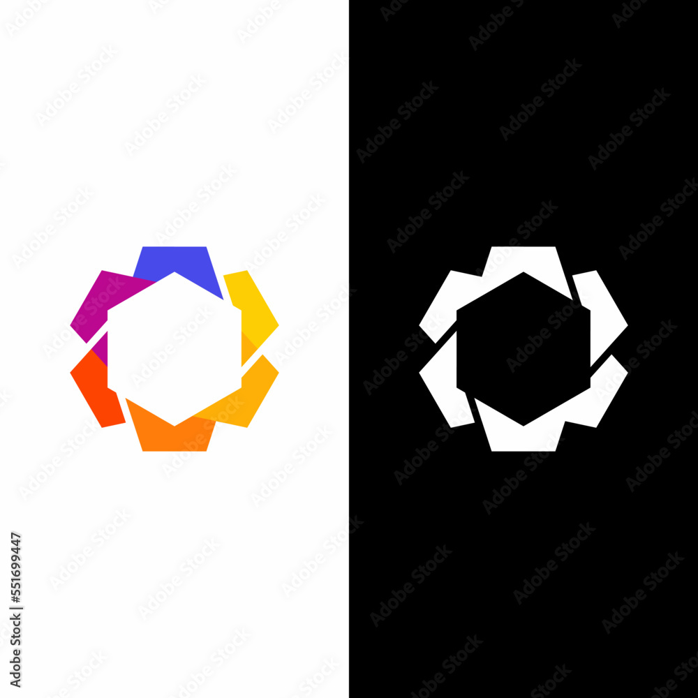 vector logo identity in colorful circle shape for brands and companies ...
