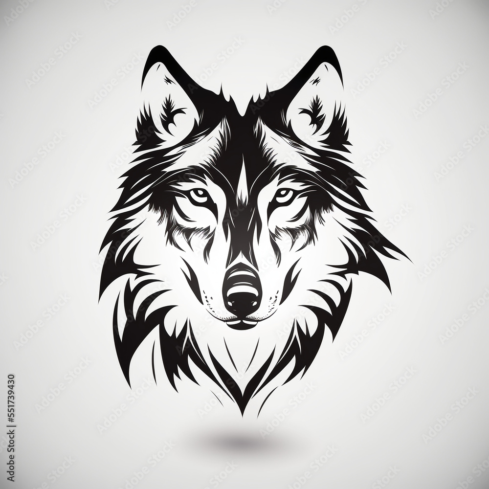 Wolf vector illustration for logo or design. Generative AI Stock ...