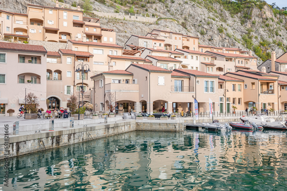 Portopiccolo, Sistiana, Italy - May, 2022: the promenade in ...