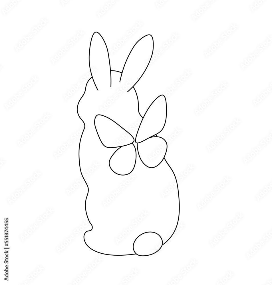 Vector isolated one cute winged rabbit hare bunny with butterfly wings ...