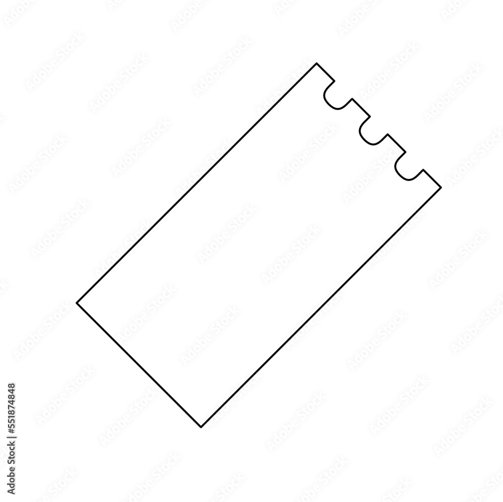 Stock-Vektorgrafik „Vector isolated one simple minimal ticket shape ...