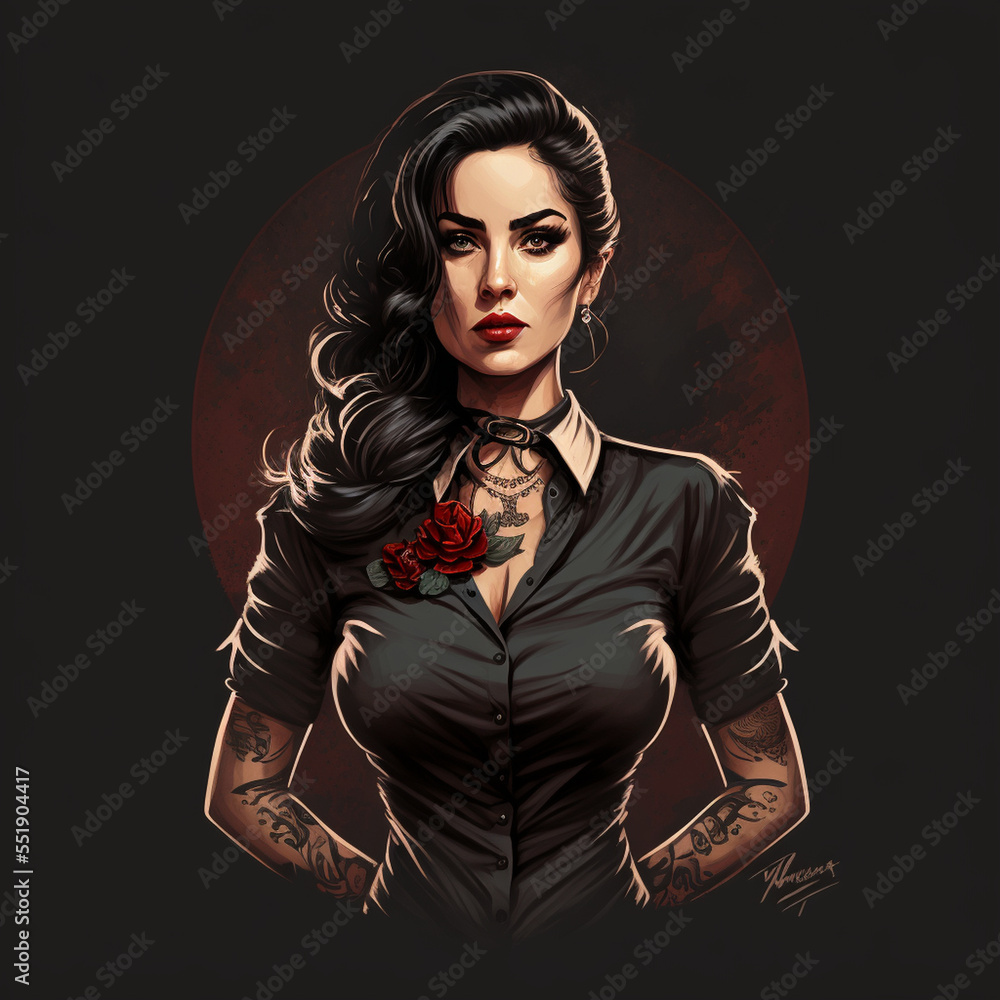 Mafia Queen, Concept art of a woman in a mafia dress, Generative AI ...