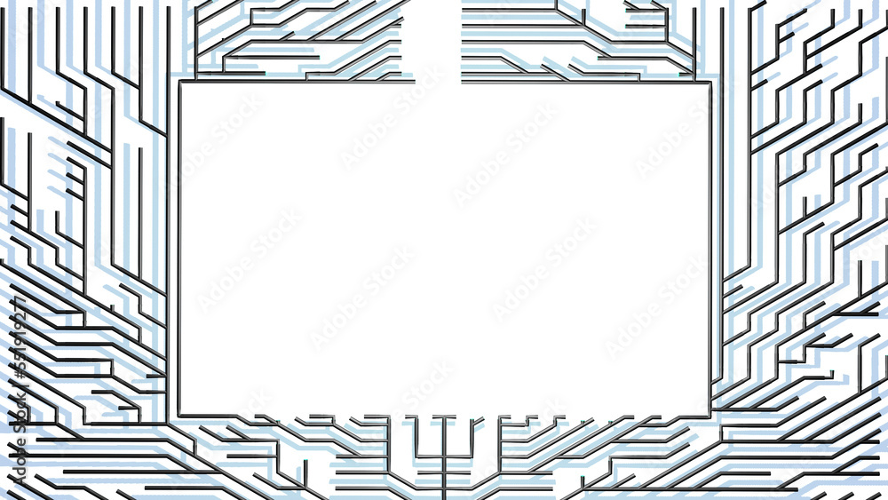 3d render. Abstract black wireframe on white bg. Ai geometric pattern ...