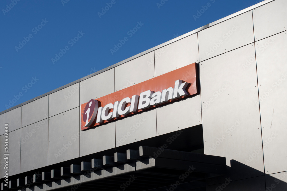 Sunnyvale, CA, USA - May 3, 2022: ICICI Bank logo is seen at one of its ...