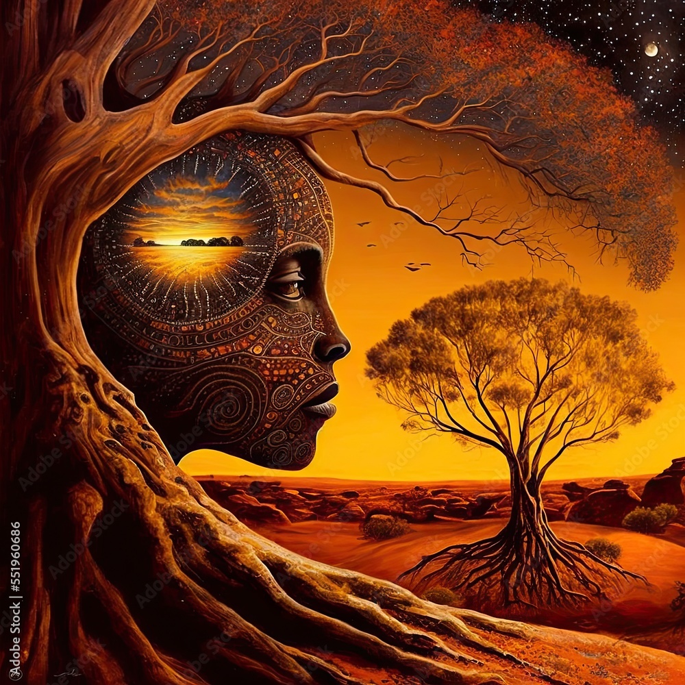 Rainbow serpent Australian Aboriginal dreamtime creation of Australia ...
