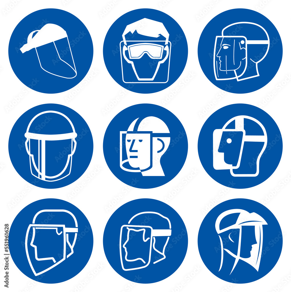 Face Shield Set Symbol Sign,Vector Illustration, Isolated On White ...