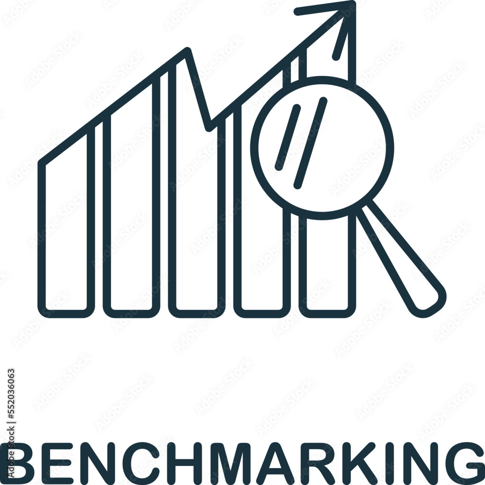 Benchmarking icon. Monochrome simple Business Intelligence icon for ...