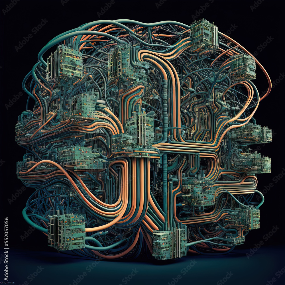 Computer network diagram Stock Illustration | Adobe Stock