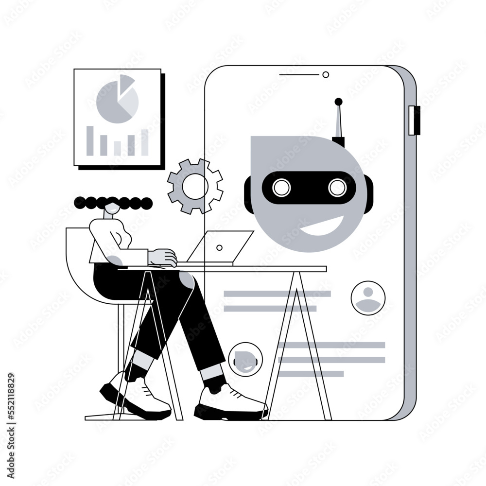 Chatbot development platform abstract concept vector illustration ...