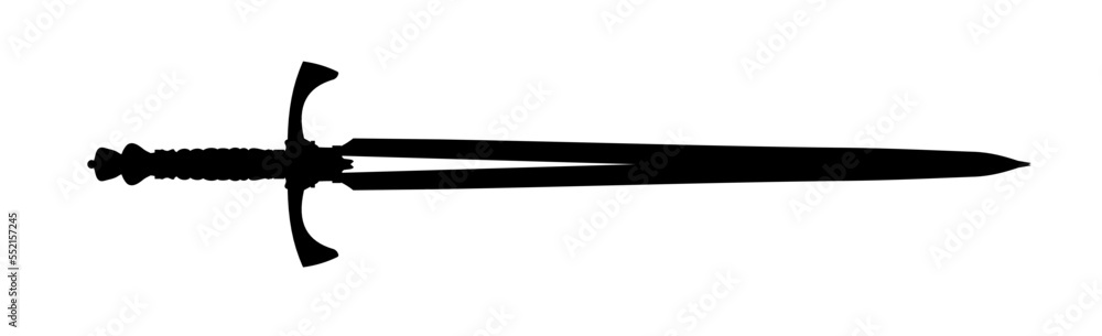 sword silhouette - vector illustration Stock Vector | Adobe Stock