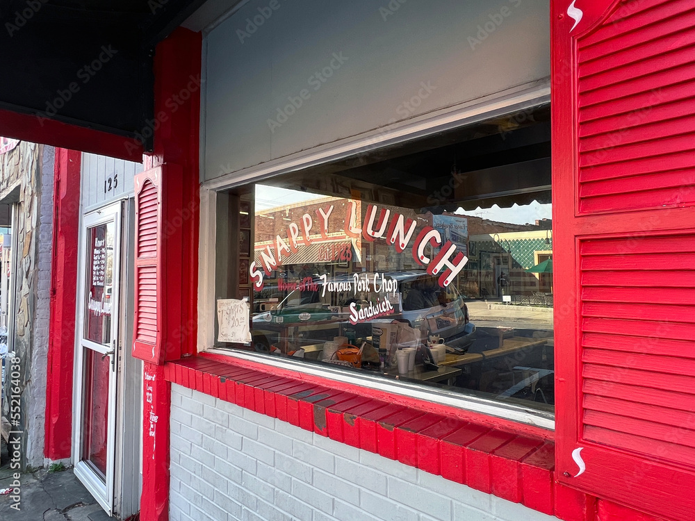 Street scene in Mt. Airy, North Carolina USA, birthplace of Andy ...