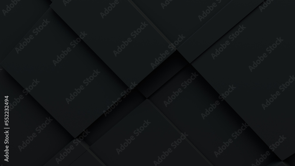 Black, Tech Background with a Geometric 3D Structure. Dark, Minimal ...