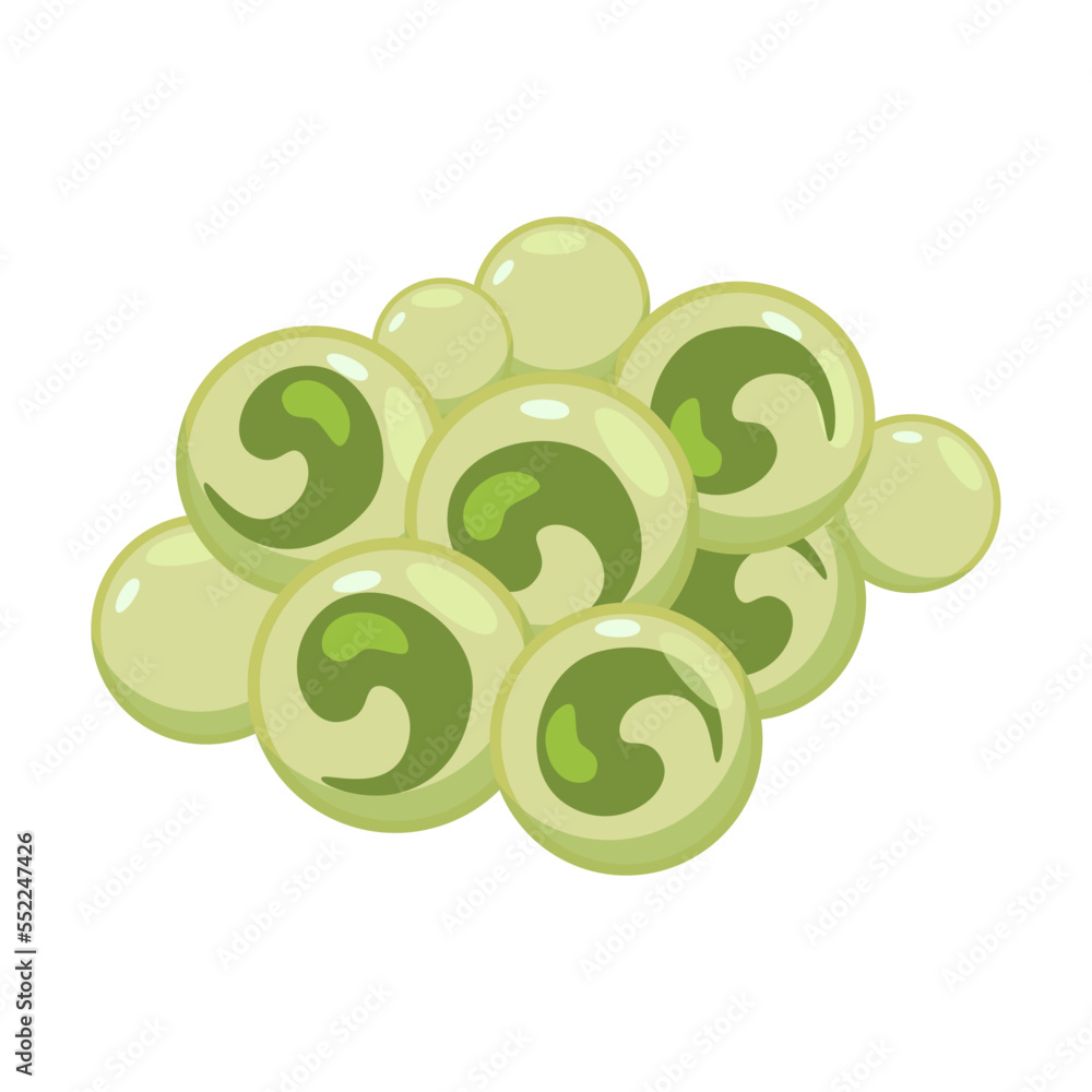Frog eggs cartoon vector illustration. Transformation from eggs and ...