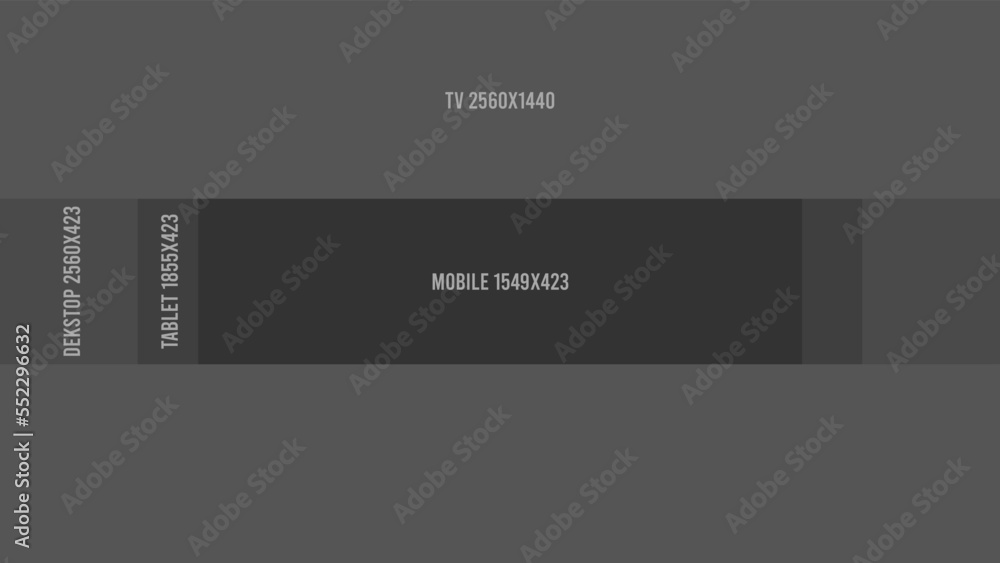 Youtube channel cover art guide template for Computer, Mobile & TV ...