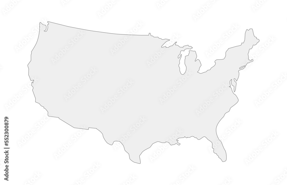 US state map. America outline symbol. America borders. USA border ...