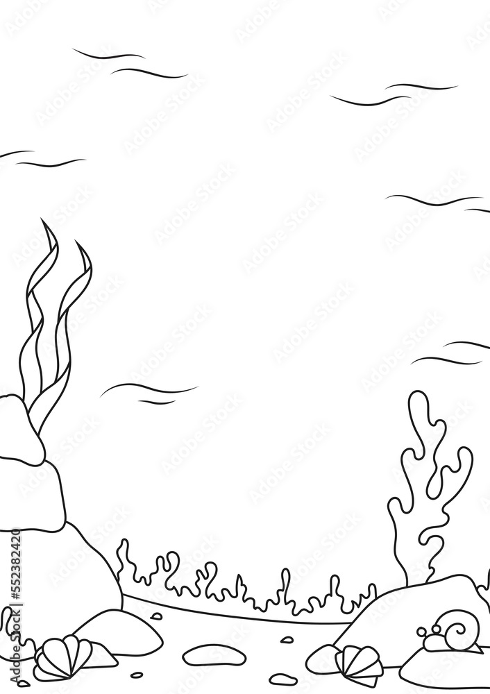 Coloring book page for kids. Cartoon style. Vector illustration ...