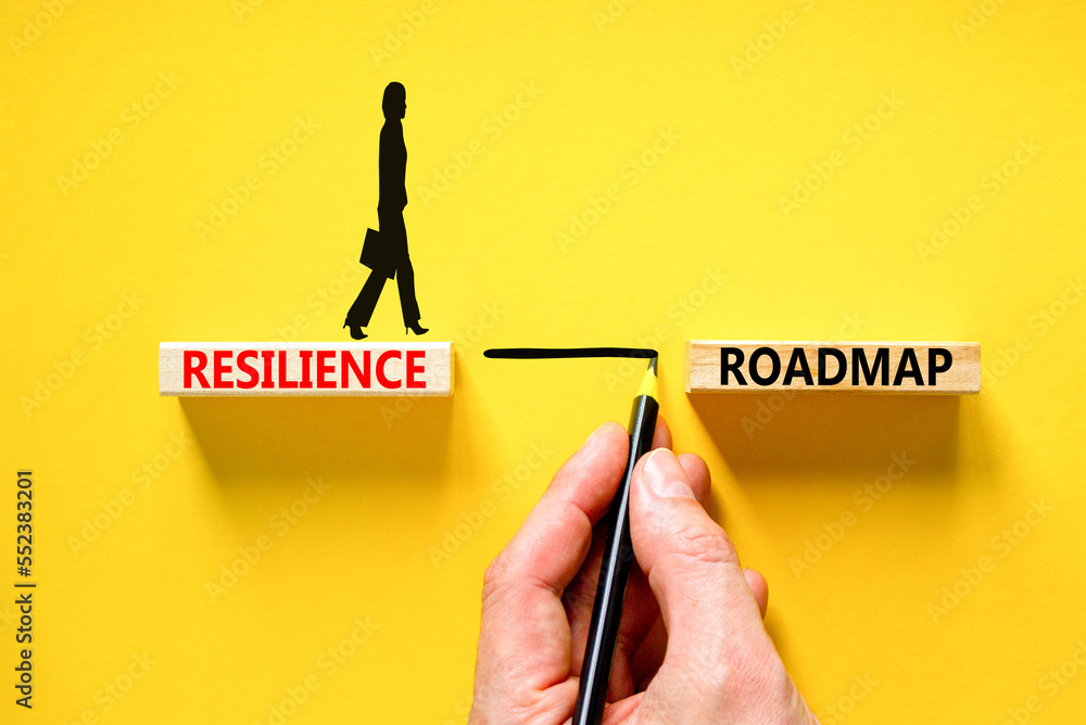 Resilience roadmap symbol. Concept word Resilience roadmap typed on ...