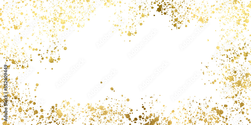 Gold Foil Frame ,gold splatter frames glitter,Gold brush stroke on ...