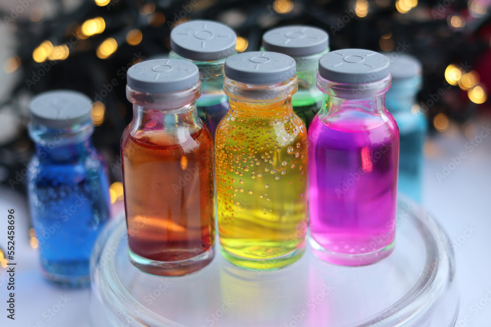 Solutions of organic indicator dyes: methyl orange in acidic and ...