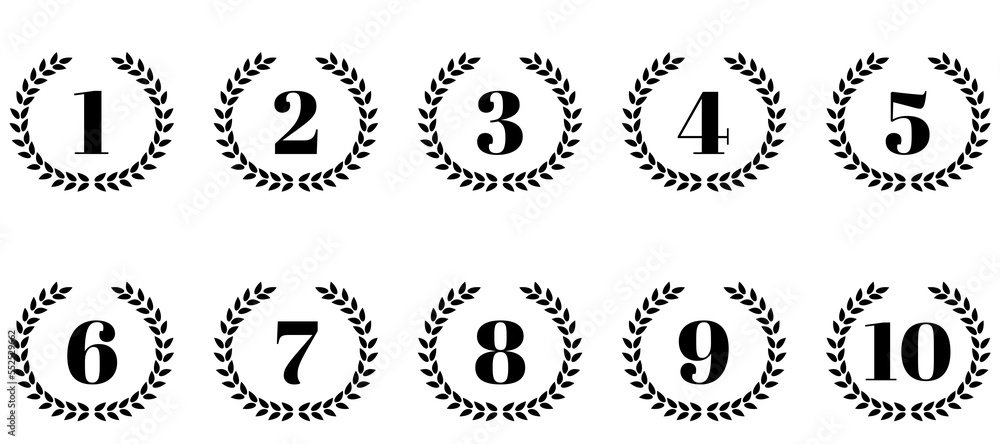 Laurel wreath ranking png illustration useful for web designing and ...
