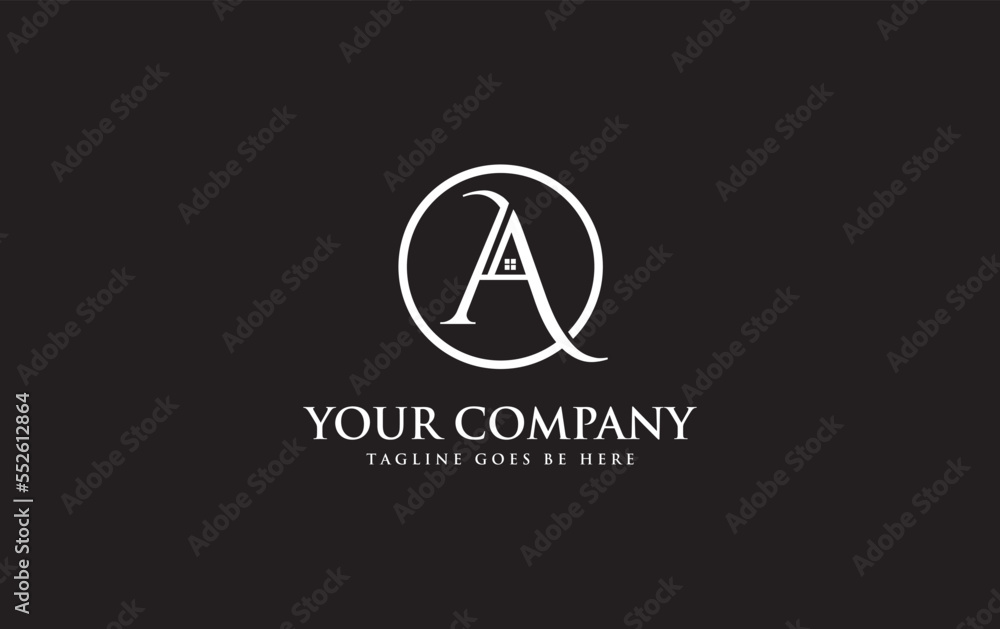 House logo icon letter A and modern window symbol vector. Real estate ...