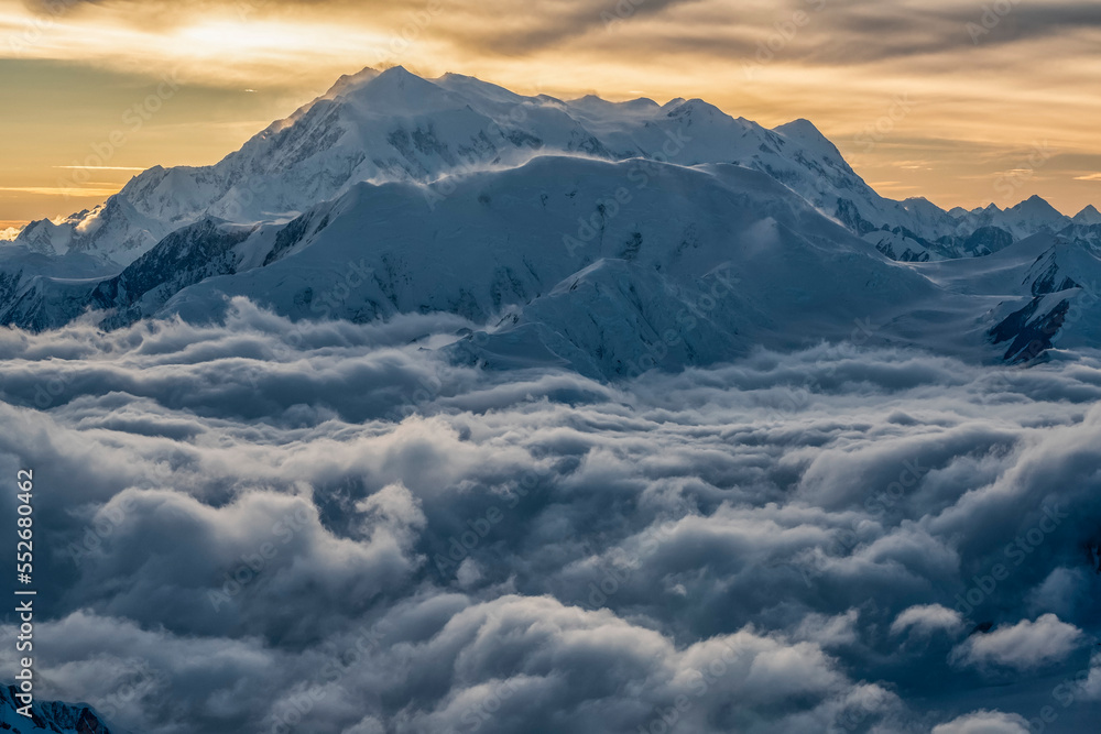Aerial image of the Saint Elias mountains in Kluane National Park and ...