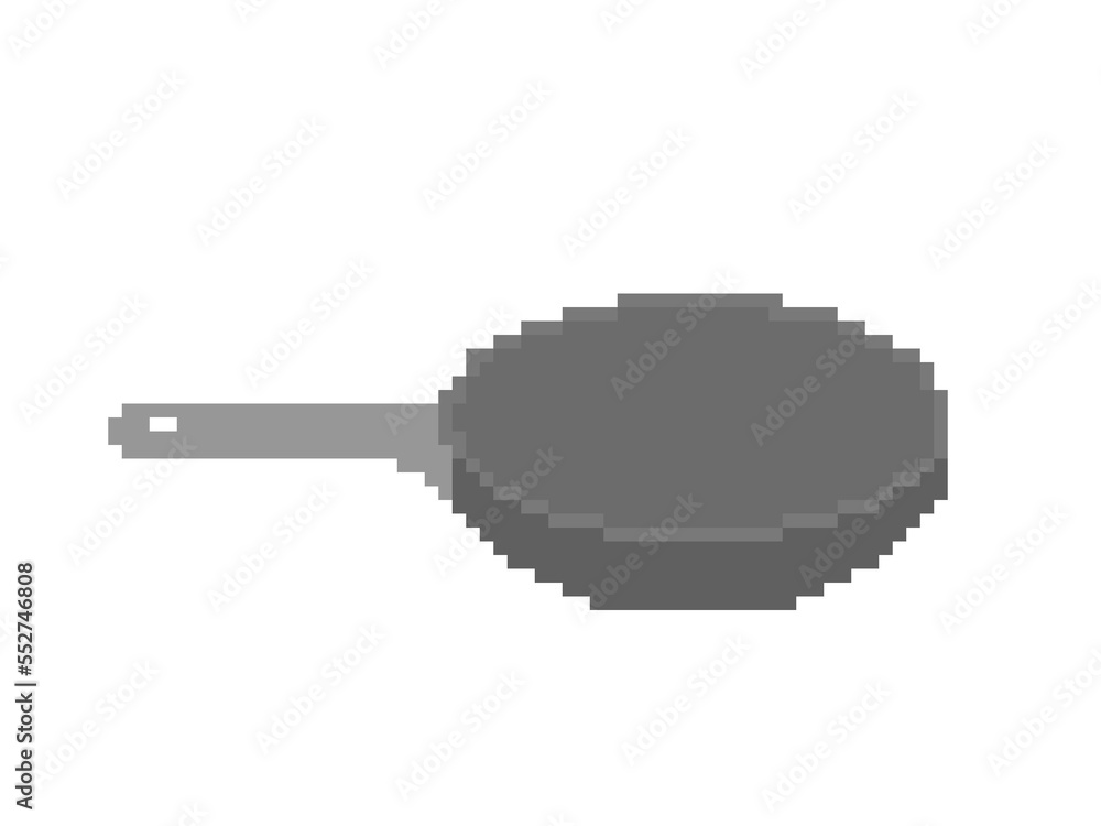 Pixel Art Clipart Frying Pan Illustration Stock Illustration | Adobe Stock