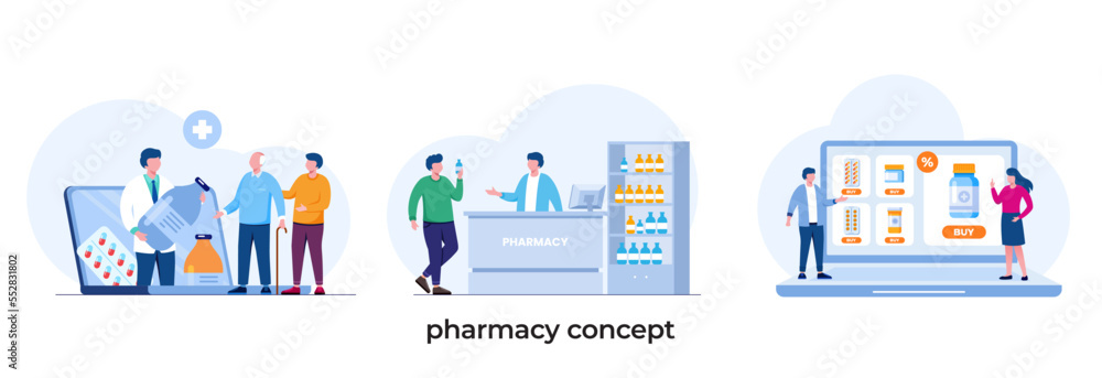 pharmacy concept, pharmacist, medicine, pharmacology, medical concept ...