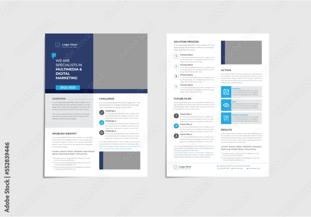 Corporate Business Modern Minimal Professional Case Study Layout Design ...