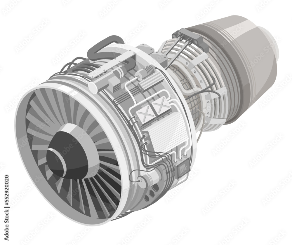 Aircraft jet engine simple airplane turbine gas technology engineering ...
