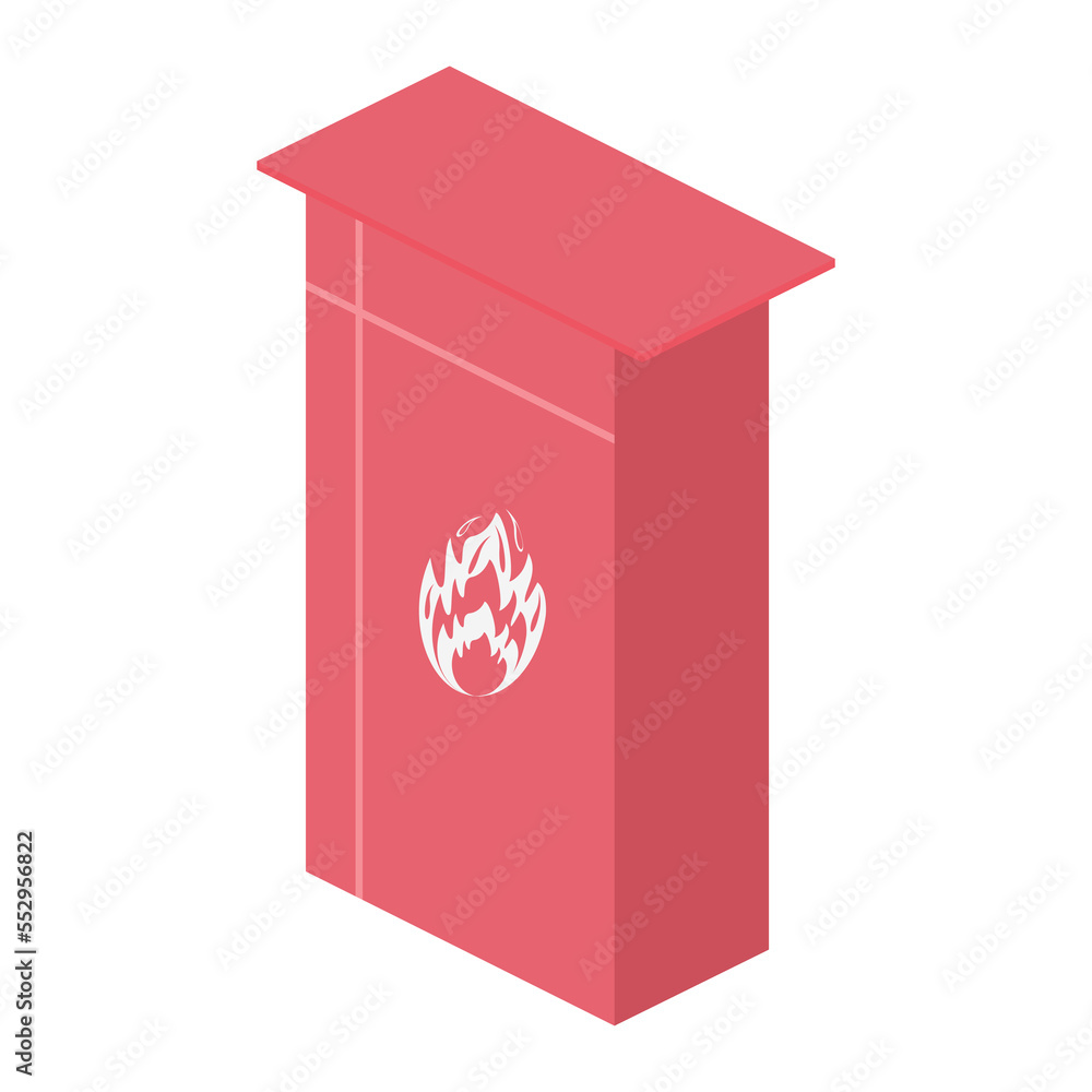 isometric fire hydrant box cabinet shelf 3d universal scenary ...